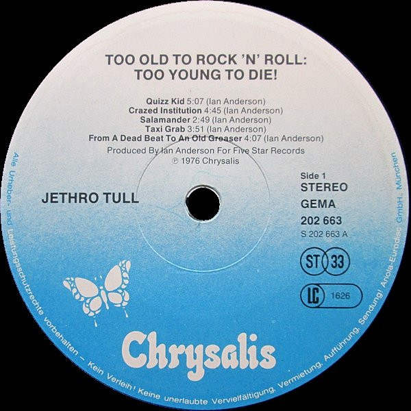 Too Old To Rock ‘N’ Roll: Too Young To Die! – NIETZSCHE